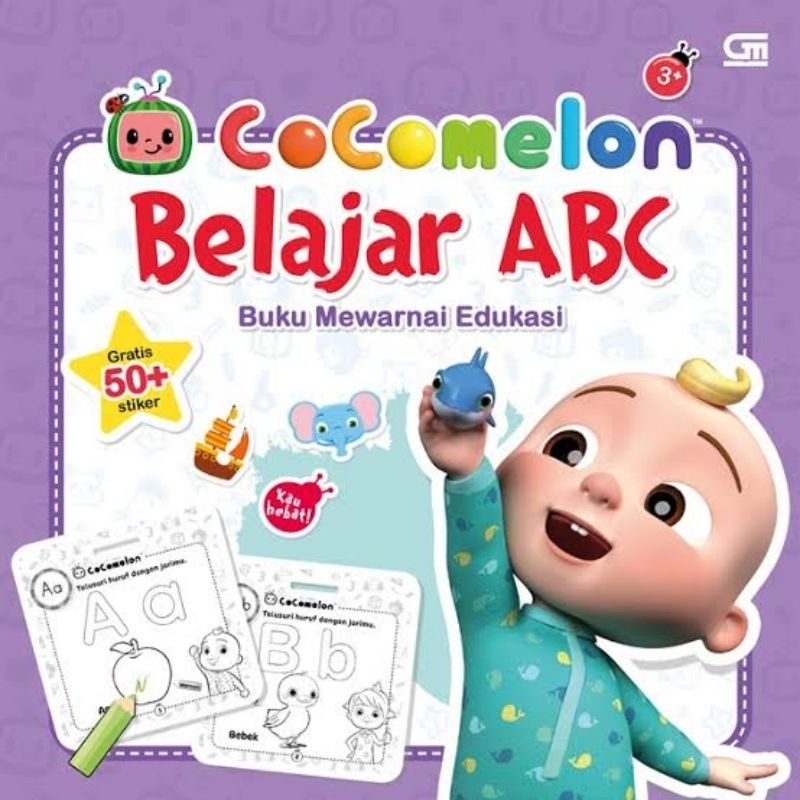 Jual Buku Mewarnai Edukasi Cocomelon : Belajar ABC | Shopee Indonesia