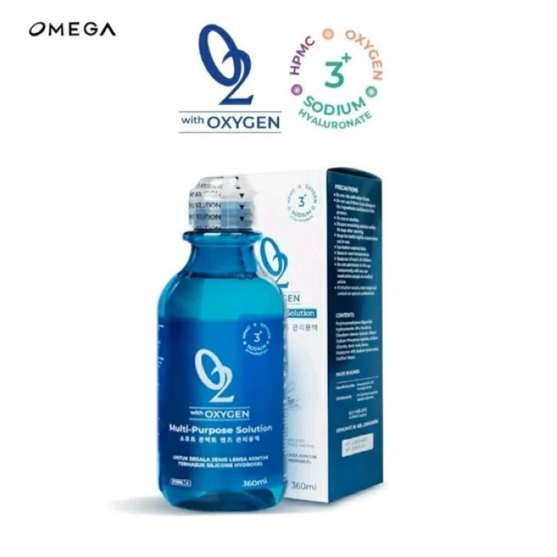 Jual Cairan Softlens Omega O2 Oxygen Multi Purpose Solution 360 ML ...