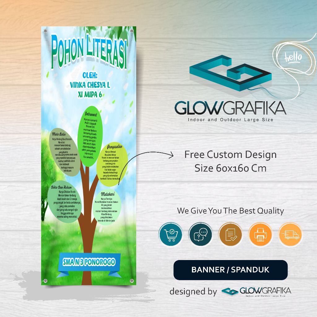 Jual Cetak Spanduk Banner Pohon Literasi | Shopee Indonesia