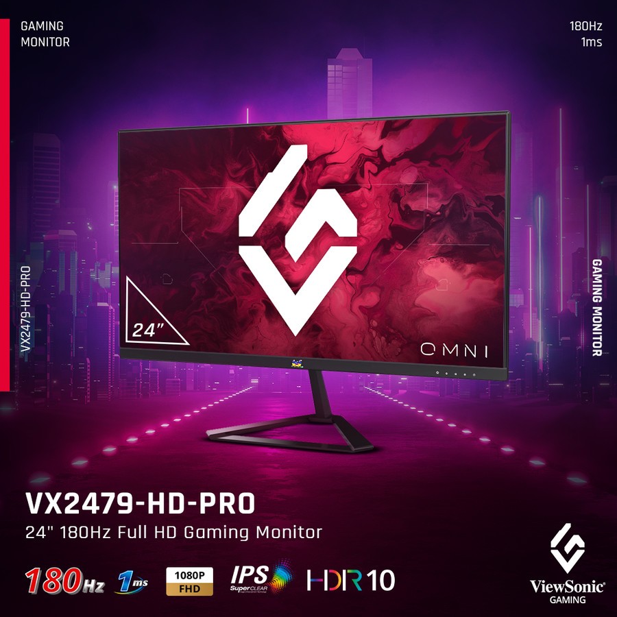 Jual ViewSonic VX2479-HD-PRO 24" FHD IPS 180Hz 1ms HDR10 Monitor Gaming ...