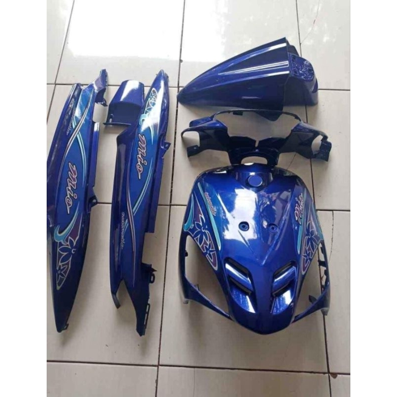 Jual FULL BODY ALUS MIO SPORTY LAMA BIRU TUA STRIPING BUNGA | Shopee ...