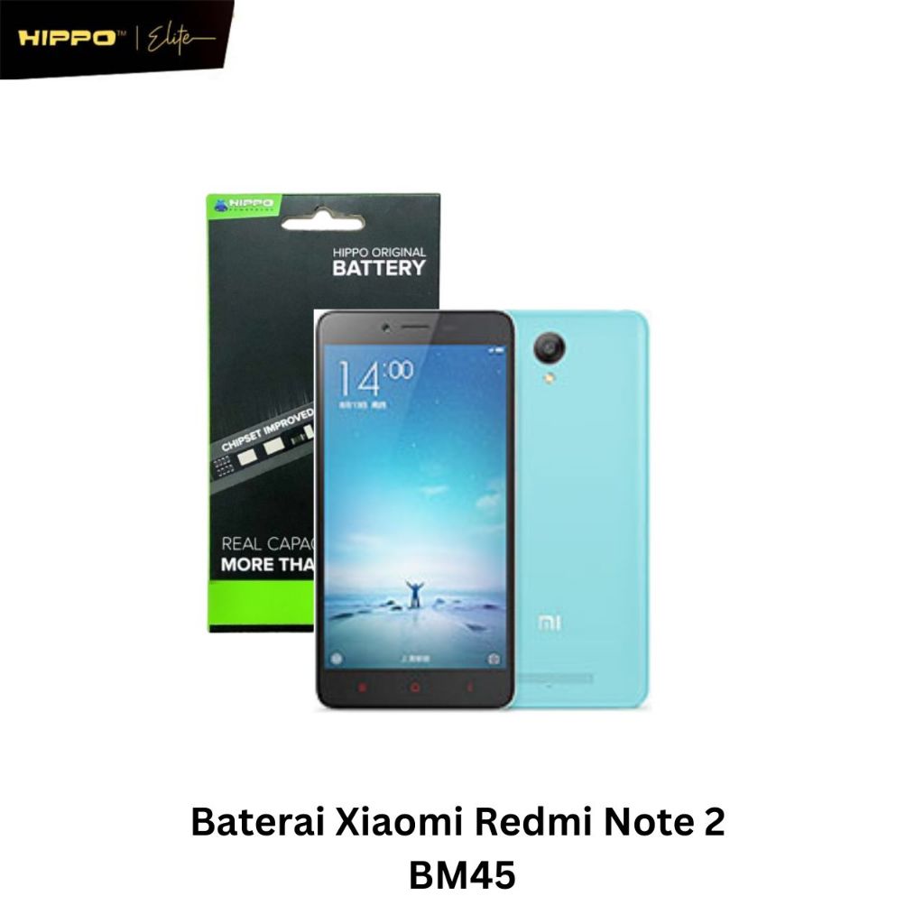 Jual Hippo Baterai Xiaomi Redmi Note 2 3850mAh BM45 Original Battery ...