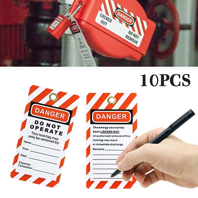 Jual 10pcs Loto Tag Safety Tag Out Loto Osha Danger Do Not Operate Tag ...