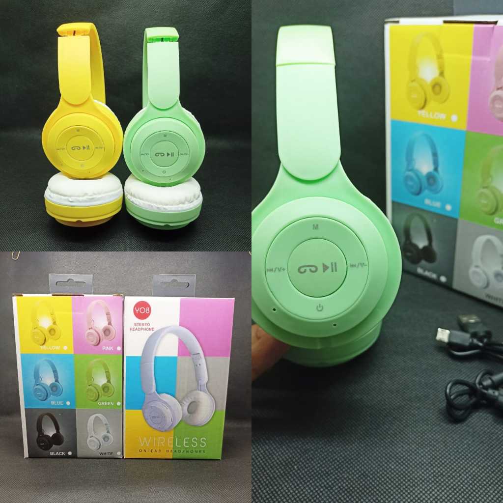 Jual Headphone Bluetooht Bando Macaron Y08 Pure Bass Headset Wireless Bando Extra Bass | Shopee ...