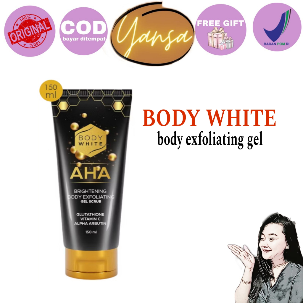 Jual Body White Aha Brightening Body Exfoliating Gel Scrub 150ml ...