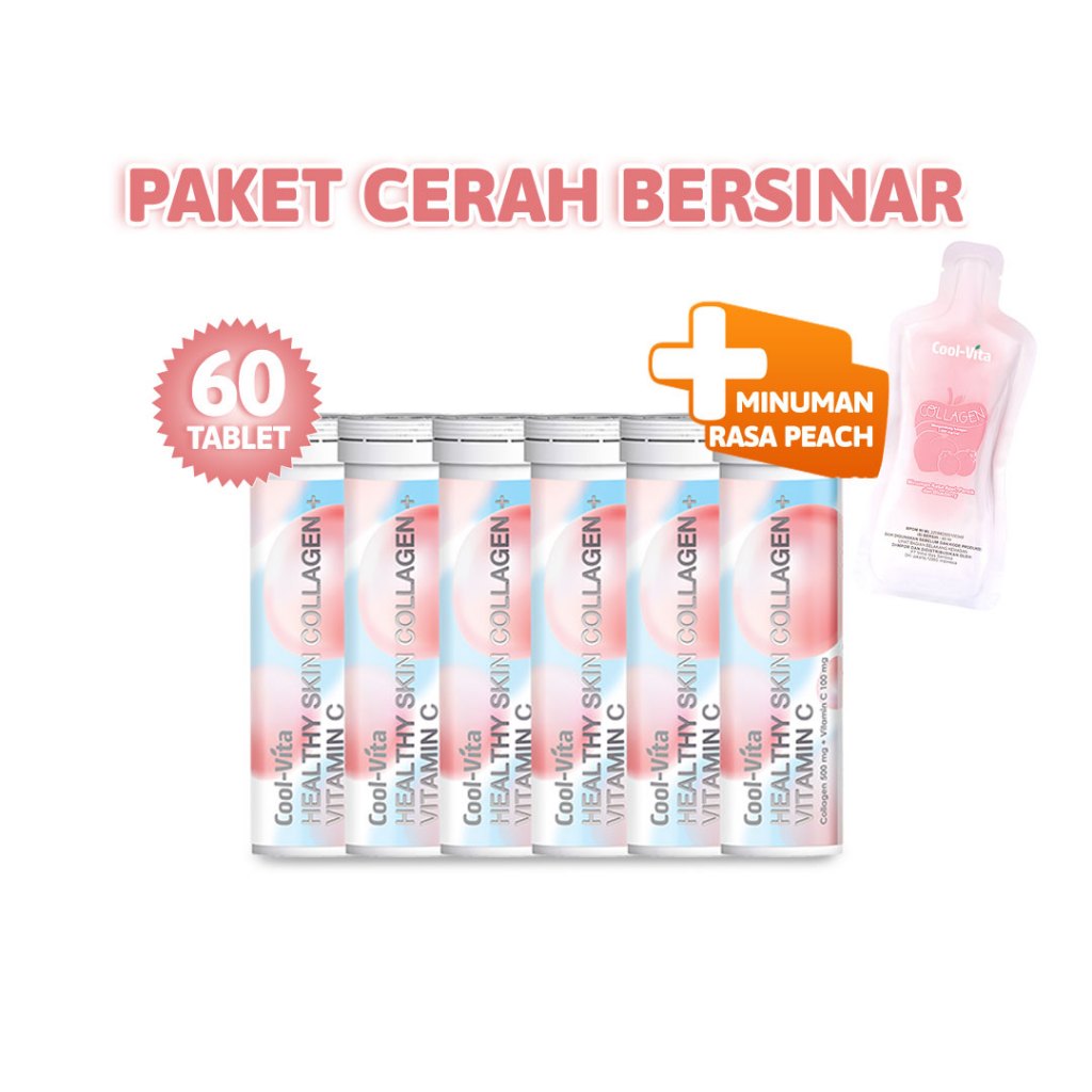 Jual Coolvita Paket Cerah Bersinar 60 Tablet Collagen Premium + 1 Pouch Collagen Drink Miss U2 ...