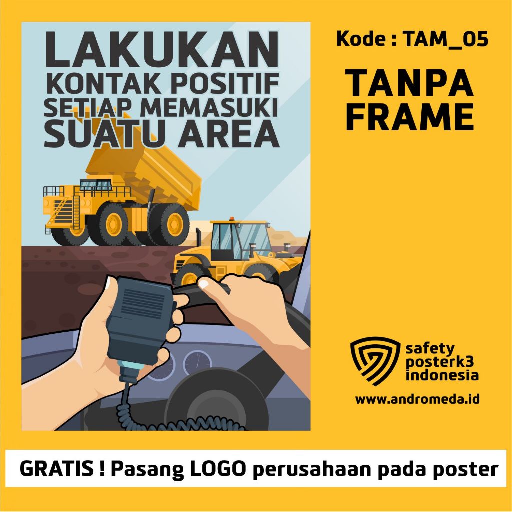 Jual Safety Poster Slogan K3 Tambang Batubara Timah Lakukan Kontak ...