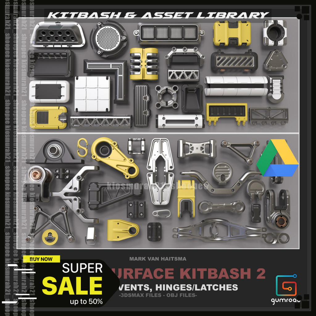 Jual Hard Surface Kitbash Library 2 - Kitbash 3D | Shopee Indonesia