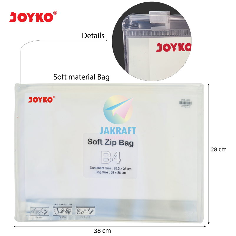 Jual 1 Pcs Map Zipper Document Bag B4 Joyko Dcb 50 Laptop Buku