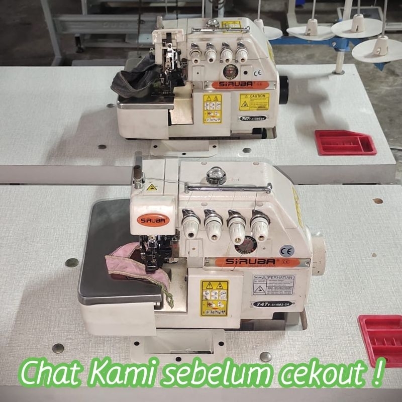 Jual MESIN OBRAS SIRUBA 747 benang 4 dinamo servo (POLOS) SECOND/BEKAS ...