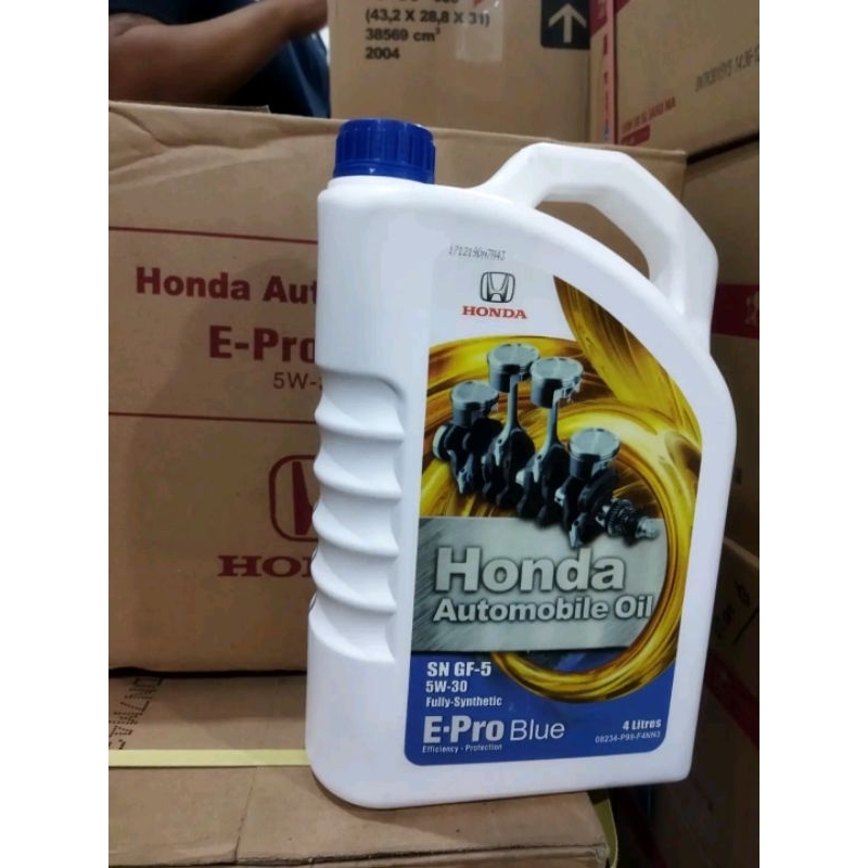 Jual OLI HONDA E-PRO BLUE SN GF-5 SAE 5W-30 GALON 4 LITER FULLY ...