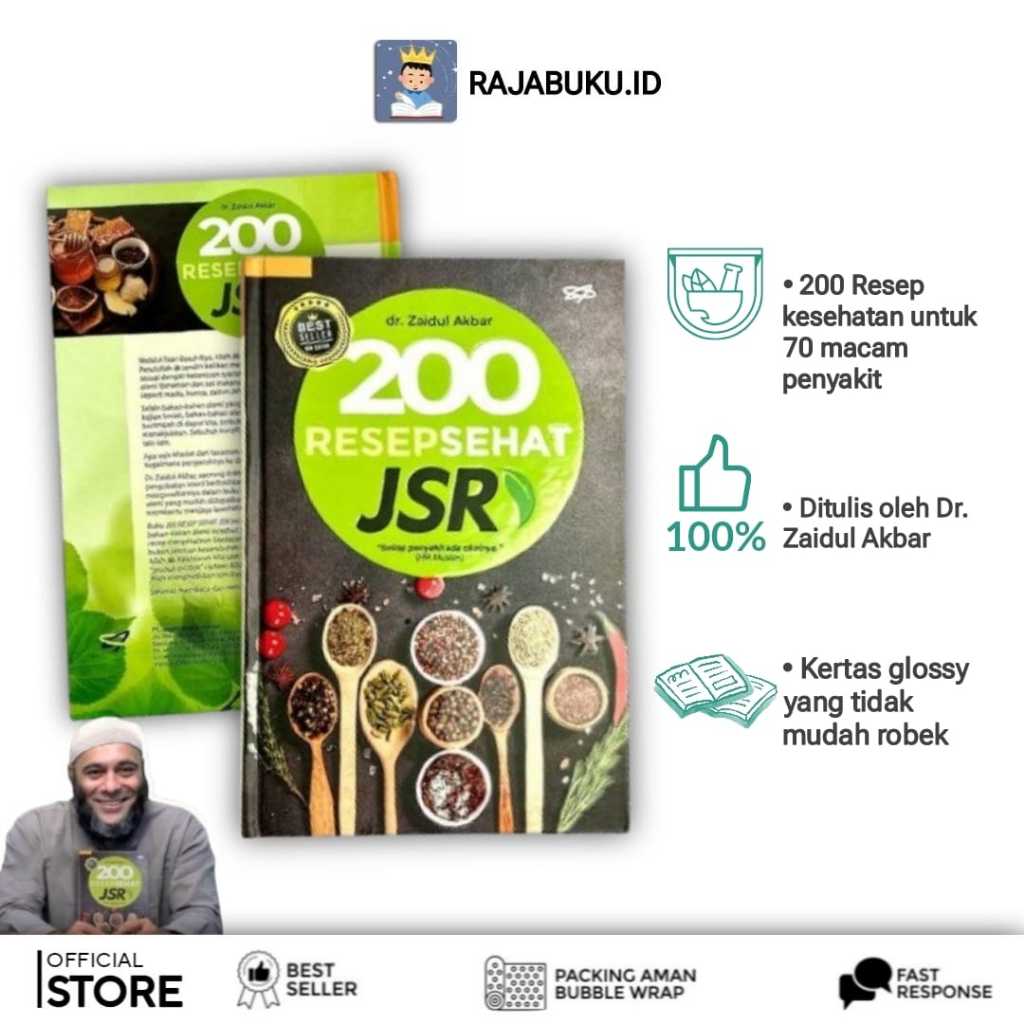 Jual Buku 200 Resep Sehat JSR dr. Zaidul Akbar Jurus Menyehatkan Rasulullah SAW | Shopee Indonesia