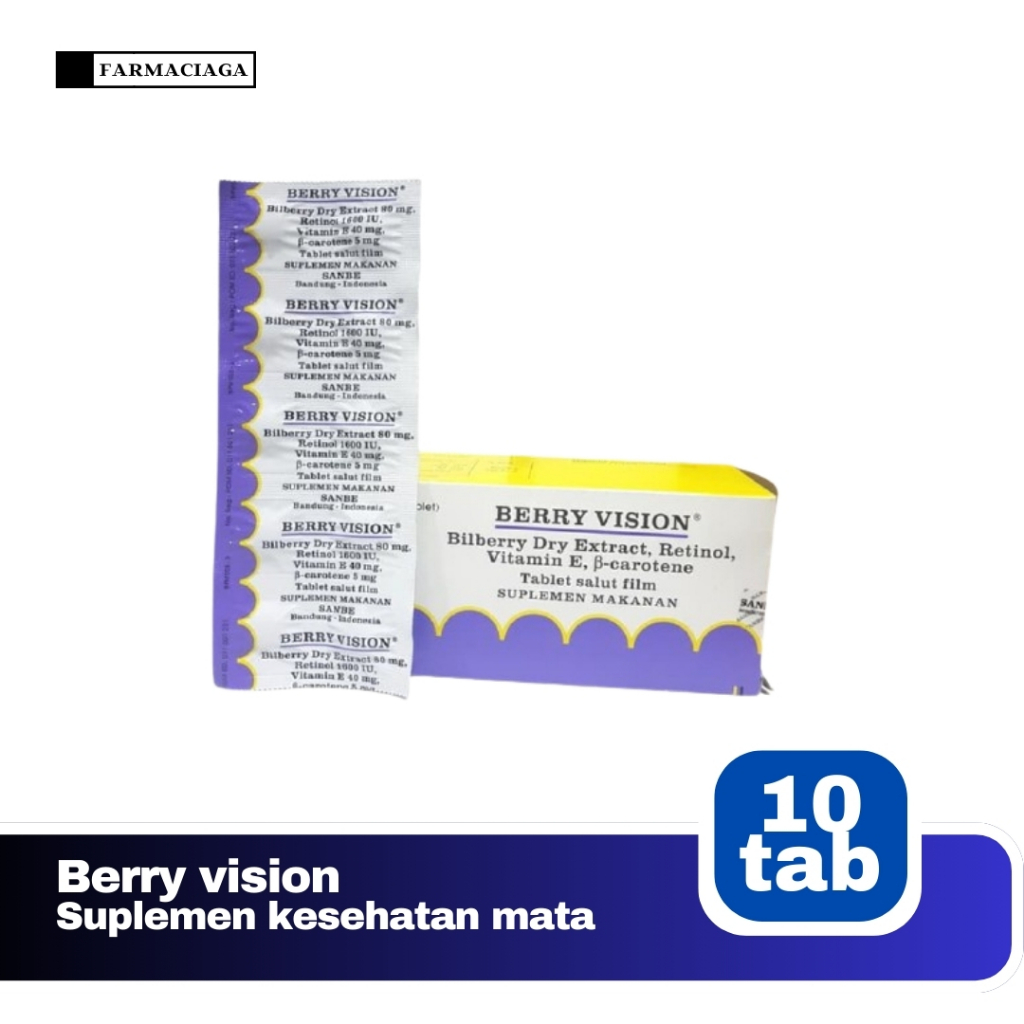 Jual BERRY VISION 10 TABLET MEMELIHARA KESEHATAN MATA | Shopee Indonesia