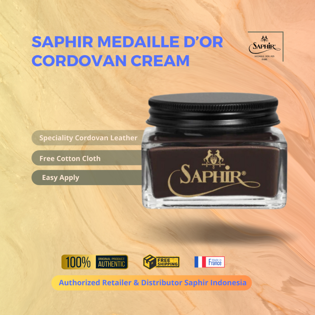 Jual Saphir Cordovan Cream | Dark Brown 75 ml | Medaille D’Or | Semir ...