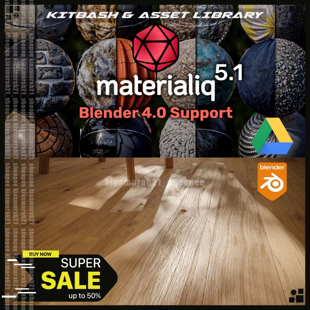 Jual Materialiq Library - 3D Asset Library Blender 3D | Shopee Indonesia