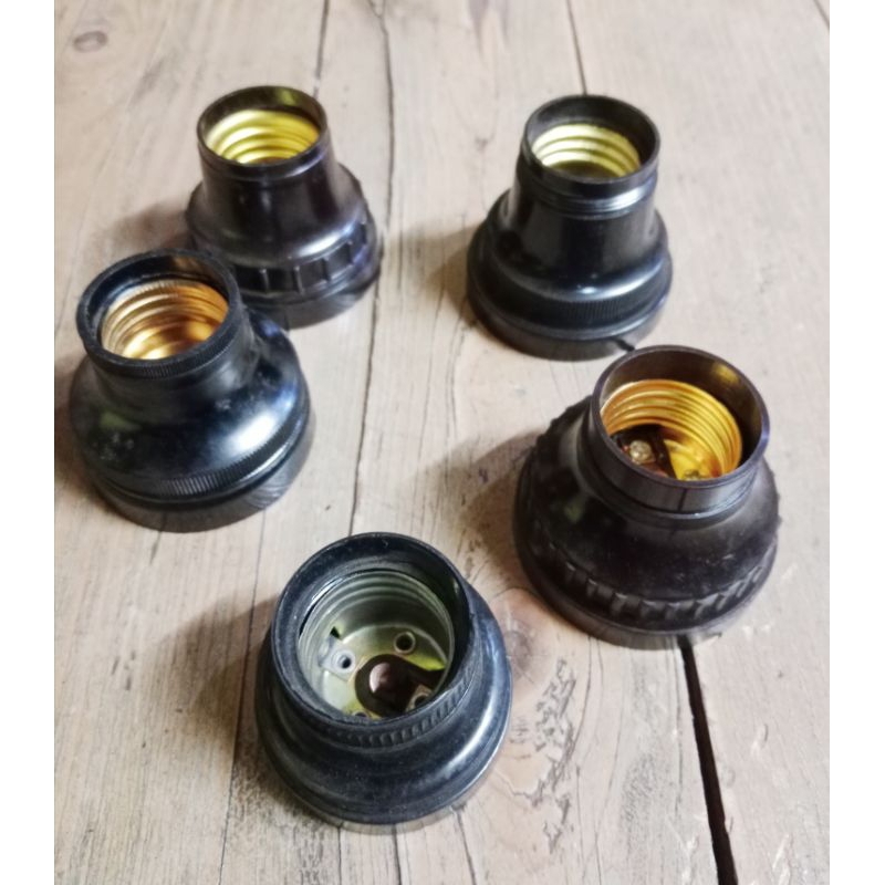 Jual Fitting Plafon/Tempel model bulat E27 , piting drat kuningan ...