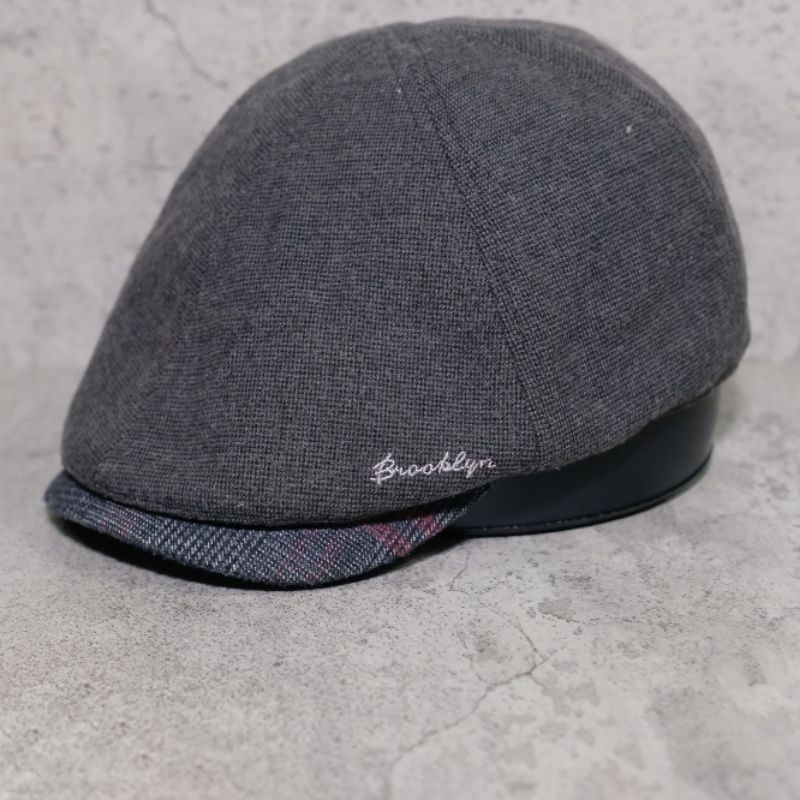 Jual Topi copet / pelukis FASHION abu coklat | Shopee Indonesia