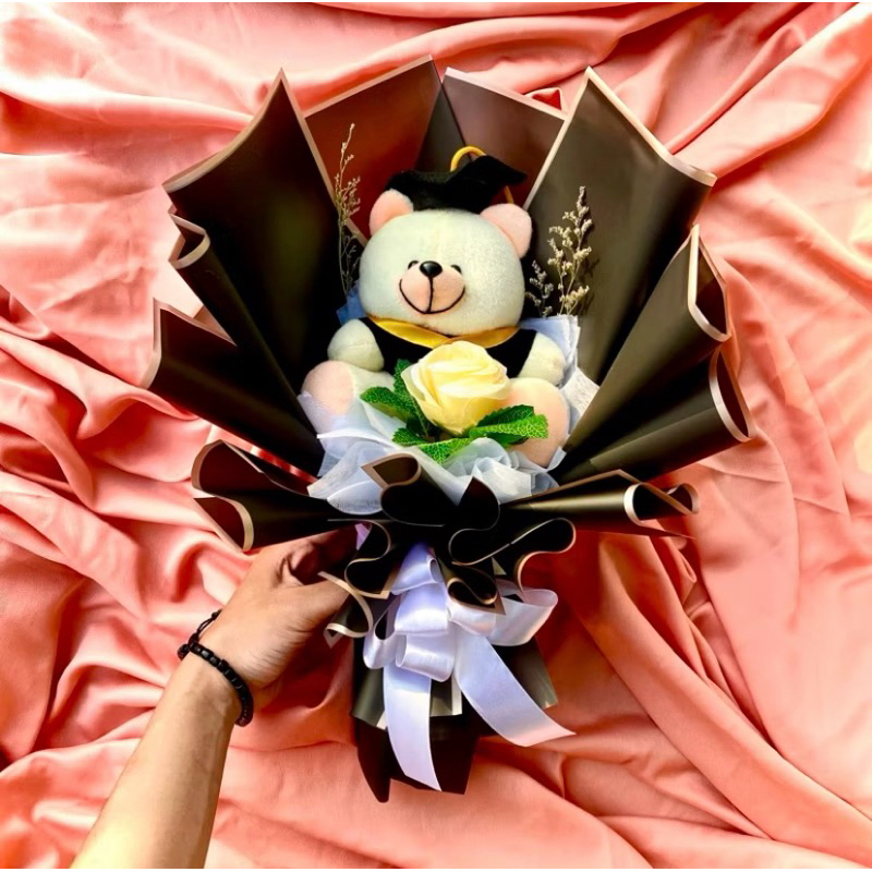Jual Buket/Bouquet/bucket Tedy bear black hitam flower / bunga ...