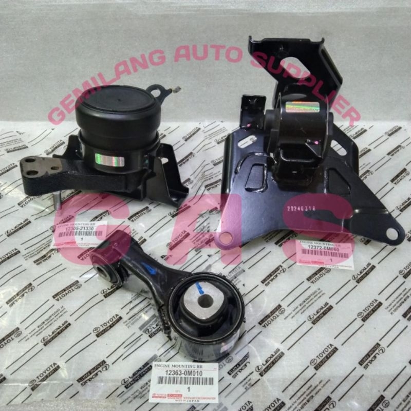 Jual Engine Mounting Set Dudukan Mesin Yaris Bakpao/New Vios Gen2 Manual M/T Original Made In ...