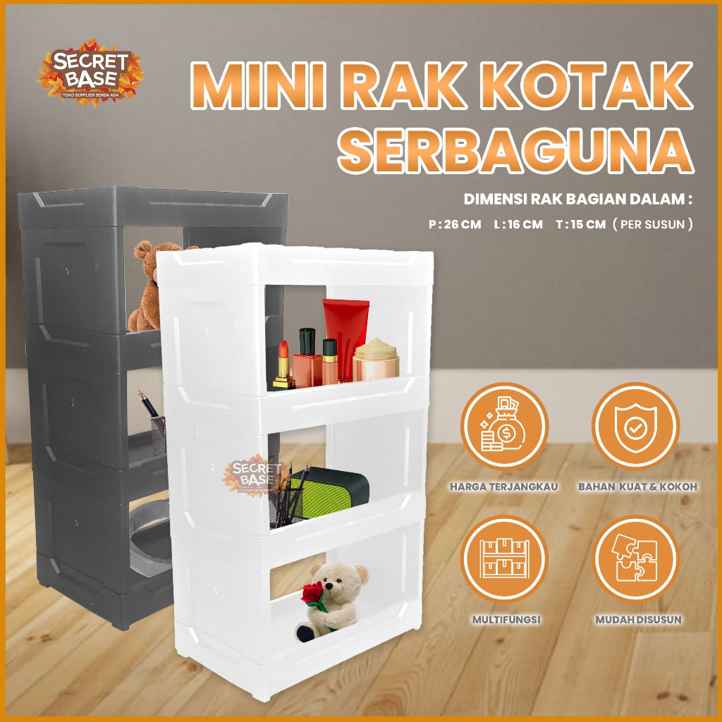 Jual MINI RAK KOTAK SERBAGUNA - Rak Susun / Rak Kosmetik / Rak Kamar ...