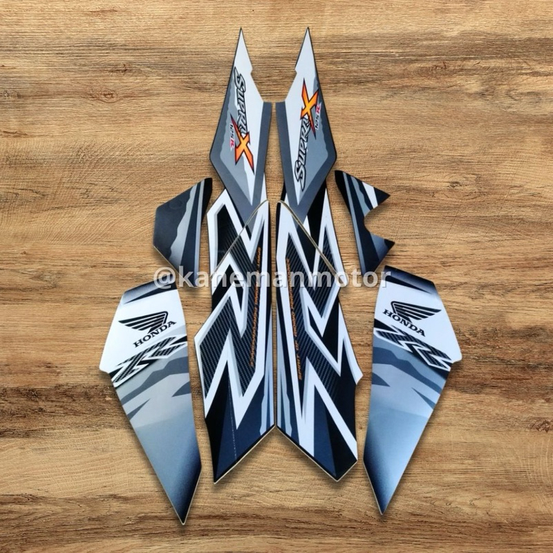 Jual Stiker striping honda supra x 125 R batman tahun 2011 2012 hitam ...
