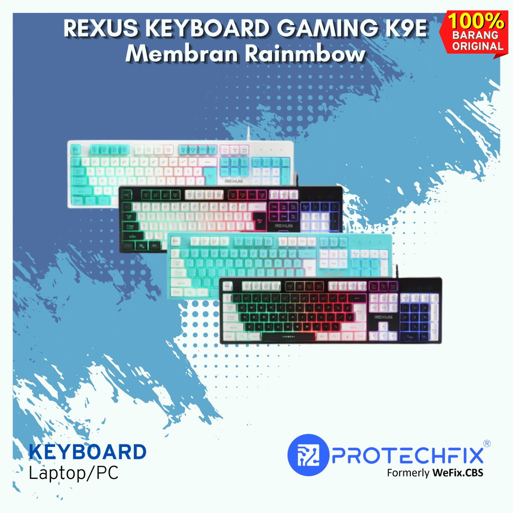 Jual REXUS KEYBOARD GAMING K9E Membran Rainmbow | Shopee Indonesia