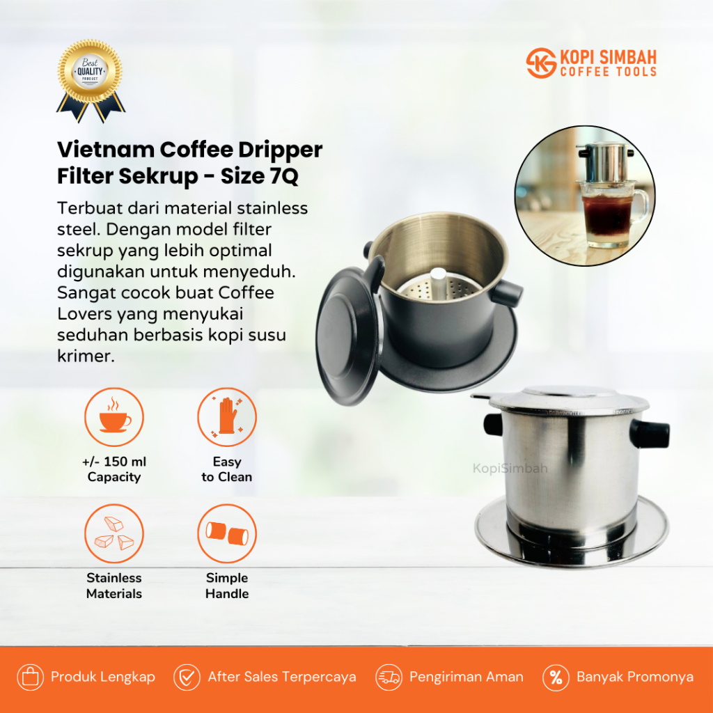 Jual Vietnamese Coffee Dripper 7Q Sekrup Alat Seduh Kopi Vietnam Drip ...