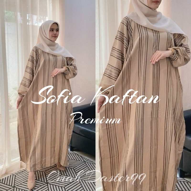 Jual Kaftan SOFIA Rayon Premium Jumbo LD 170 Mewah Elegan Simple untuk daily maupun acara ...
