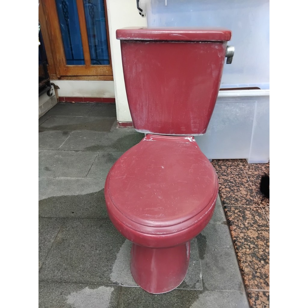 Jual TOTO Kloset Toilet duduk Tipe CW 516 S - Maroon | Shopee Indonesia