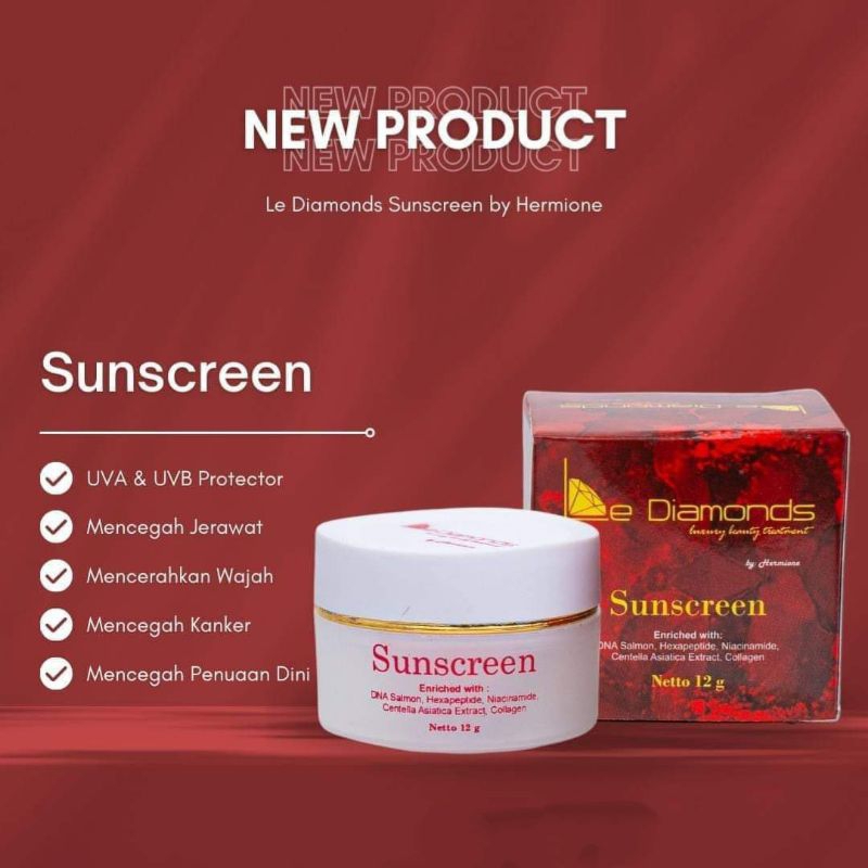 Jual [BISA COD] HERMIONE LE DIAMONDS SUNSCREENS ORIGINAL | LE DIAMONDS ...