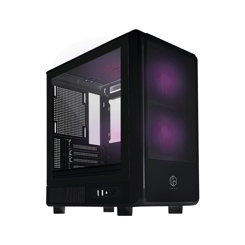 Jual Casing CUBE GAMING EPIOM MESH BLACK - mATX Gaming Case - Left Side ...
