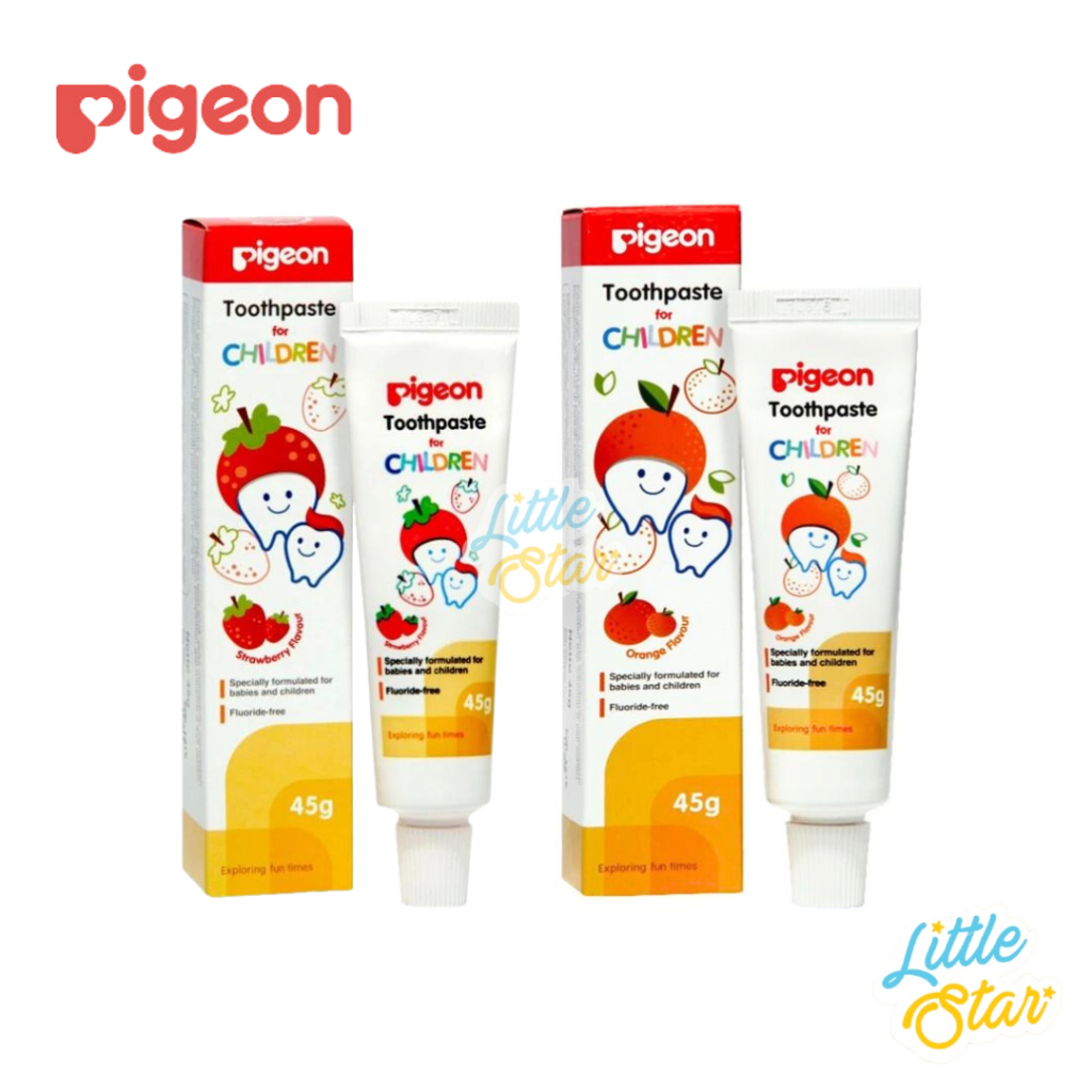 Jual Pigeon Baby Toothpaste Orange Strawberry 45 Gr Pasta Gigi Anak ...