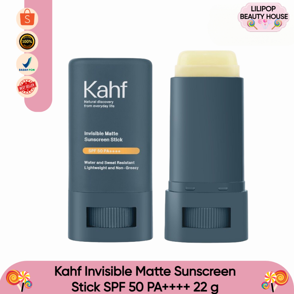 Jual Kahf Invisible Matte Sunscreen Stick SPF 50 PA++++ 22 g (Sunscreen ...