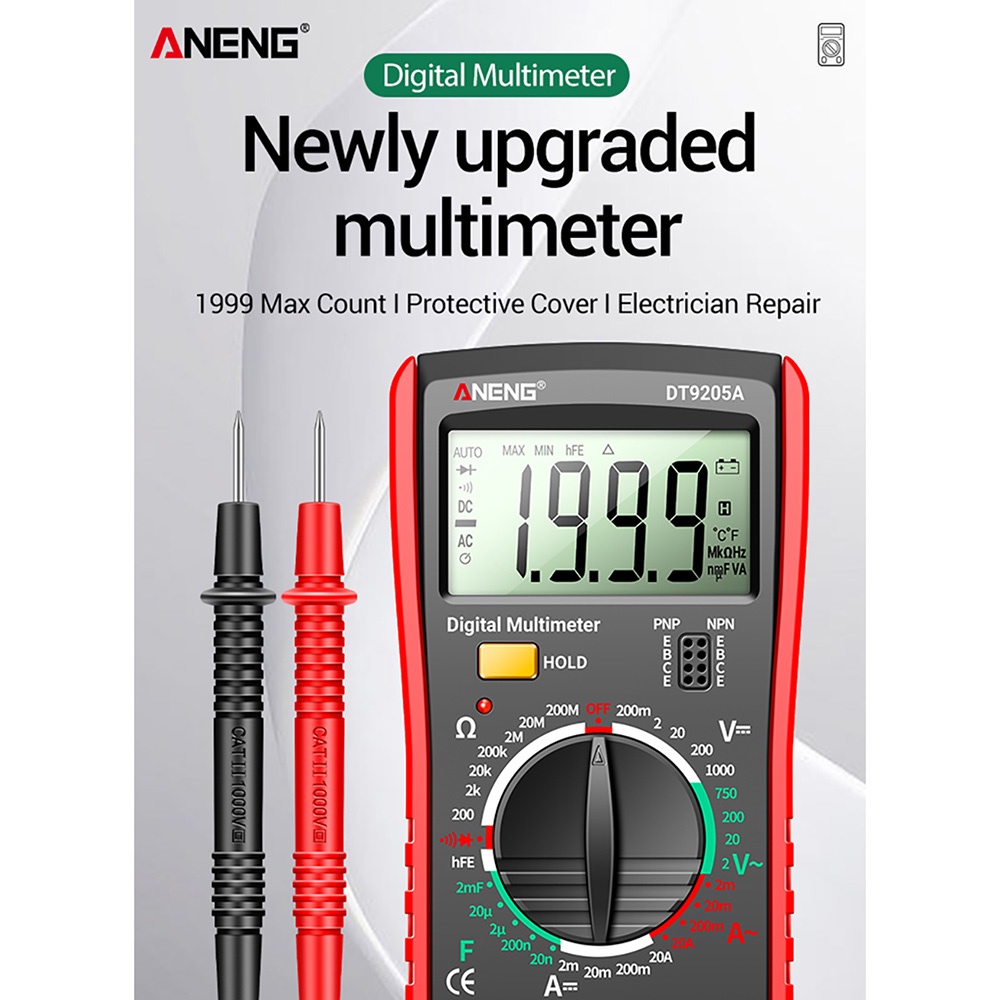 Jual ANENG Digital Multimeter Voltage Tester alat tes listrik avo meter ...