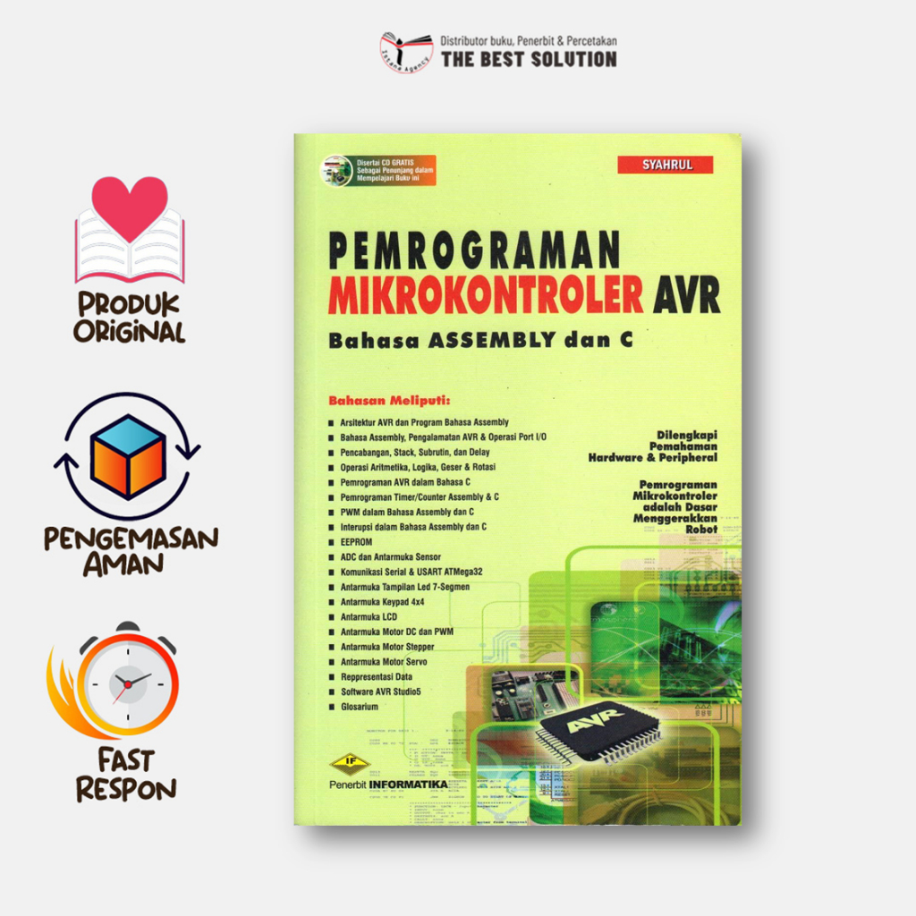 Jual Pemrograman MikrokontrolerAVR Bahasa Assembly dan C +CD | Shopee ...