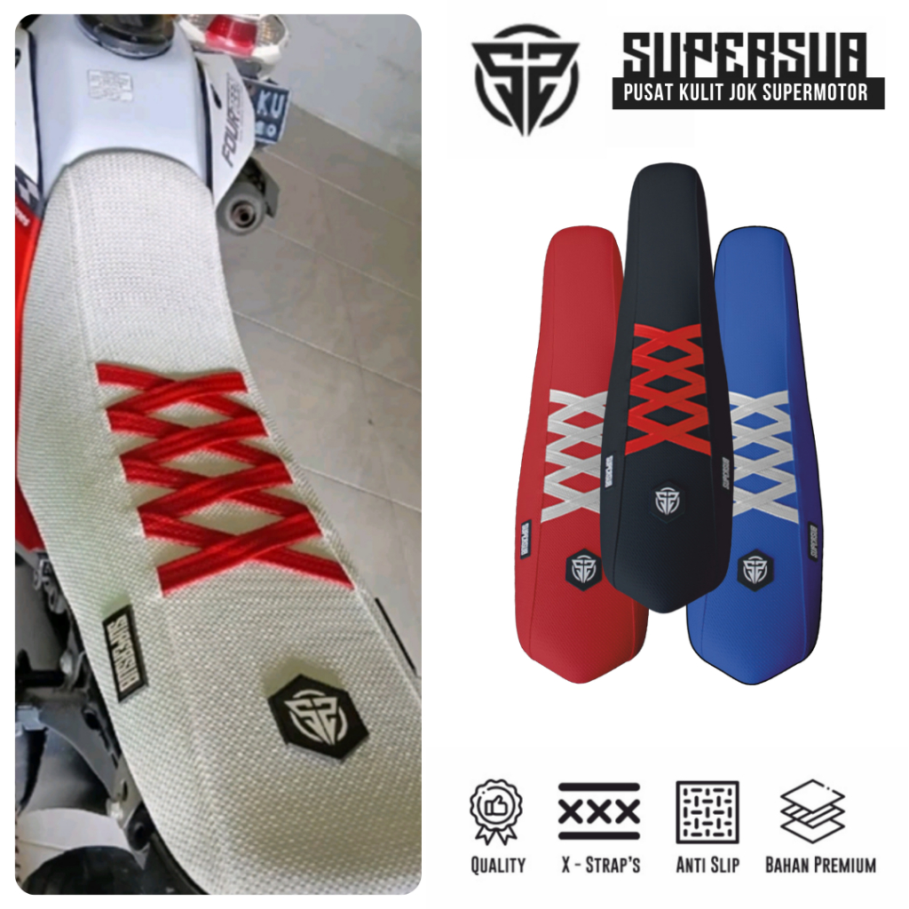 Jual SUPERSUB - Kulit Jok Cover Seat Supermoto Anti Slip X Straps Motor ...