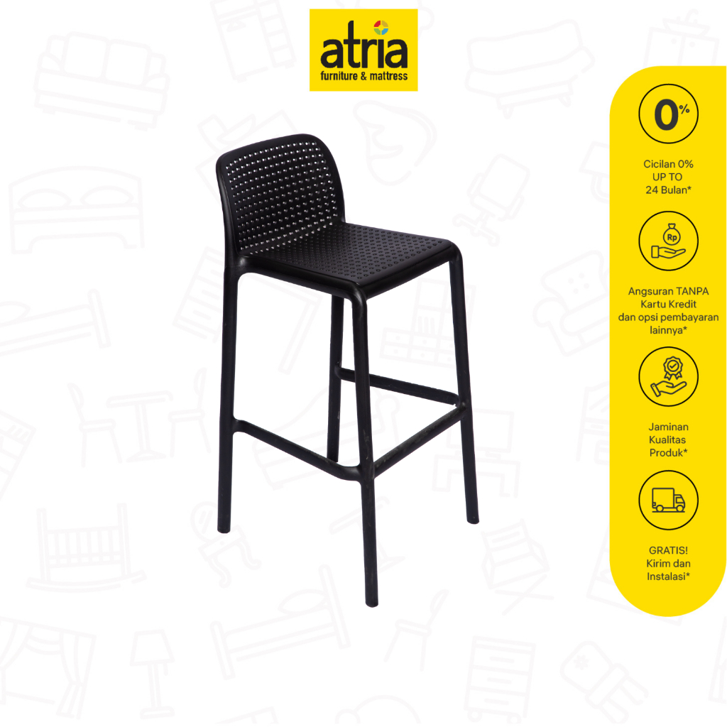 Jual Atria Daphne High Chair PP-173H Kursi Bar | Shopee Indonesia