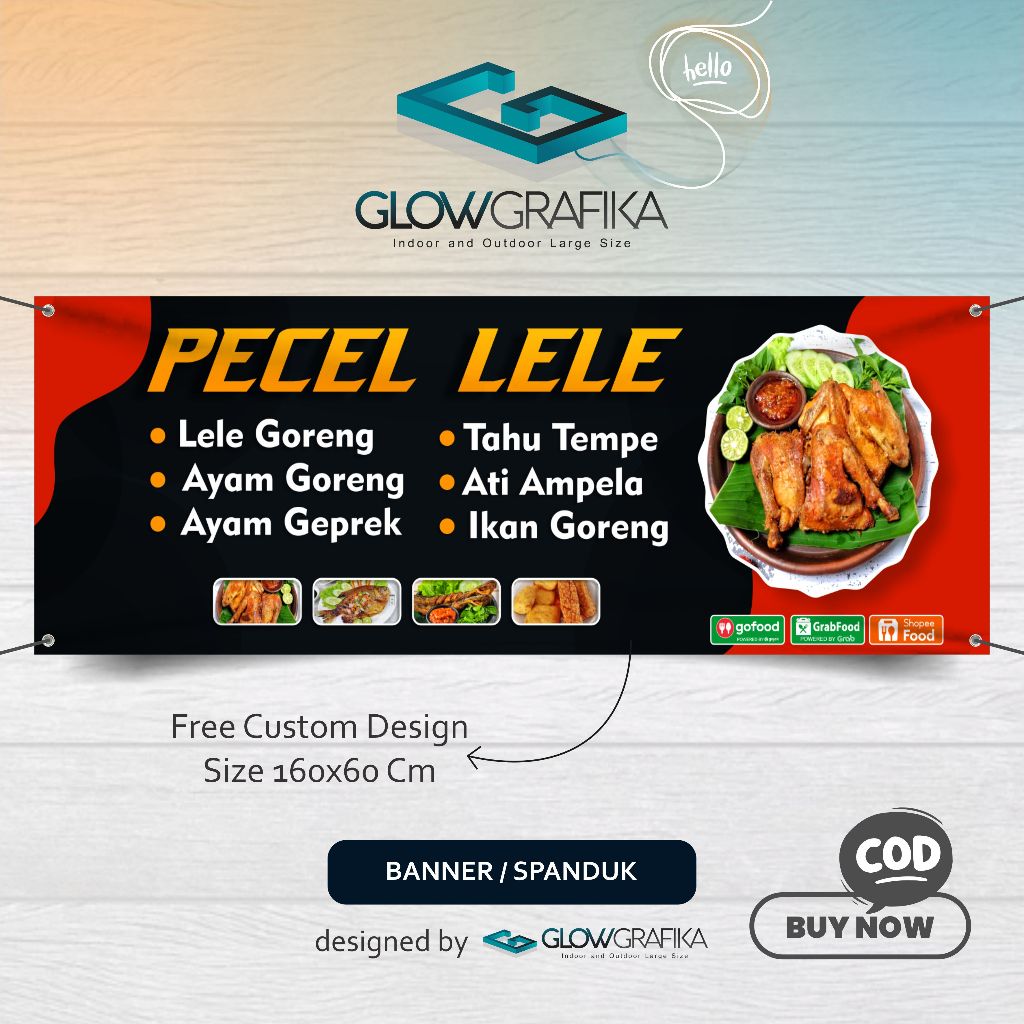 Jual Cetak Spanduk Banner Pecel Lele Model C | Shopee Indonesia