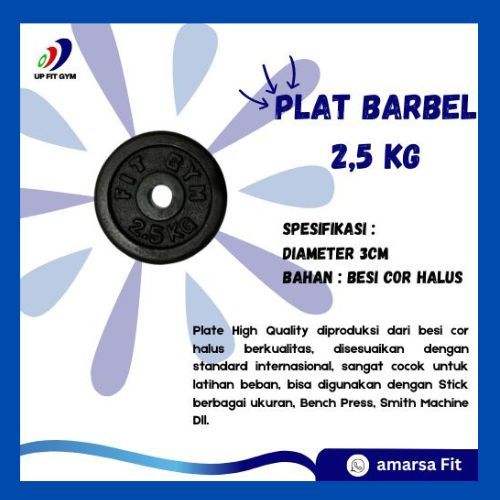 Jual Plate Barbel Beban 2,5 Kg Alat Angkat Beban Barbel Cor Besi ...