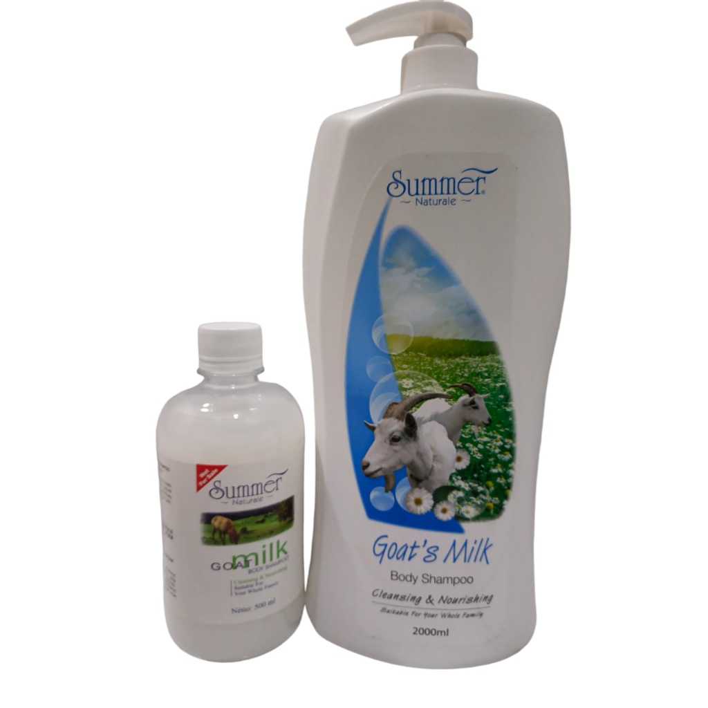 Jual Summer Naturale Body Shampoo 2L Goat's Milk FREE 500ML GOAT MILK ...