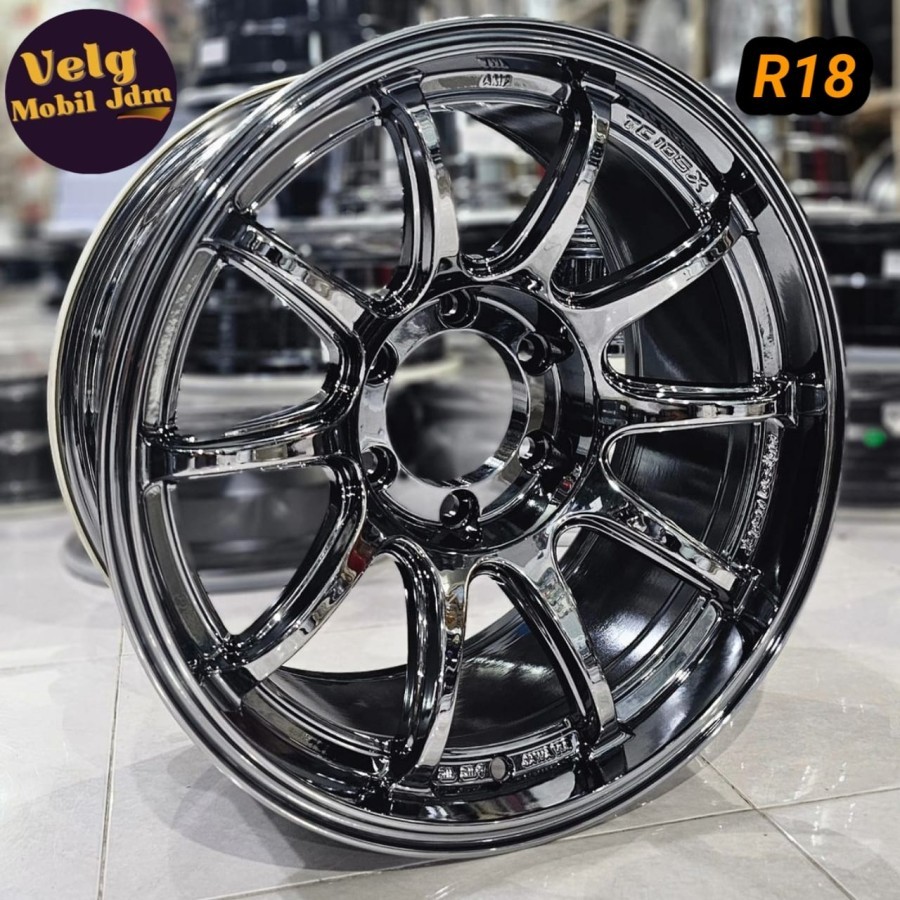 Jual velg mobil ring 18 TC105X BLACK CROME R18 Pajero Fortuner Triton hilux ford ranger | Shopee ...