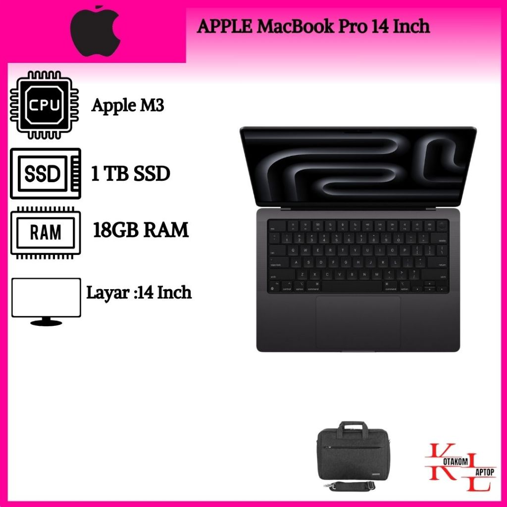 Jual APPLE MacBook Pro 14 Inch (Apple M3 Pro GPU 12-core, 18GB, 1TB SSD ...
