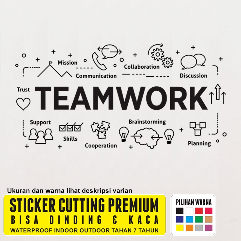Jual Stiker Teamwork untuk Dinding Kantor Motivasi Ruang Kerja Team ...
