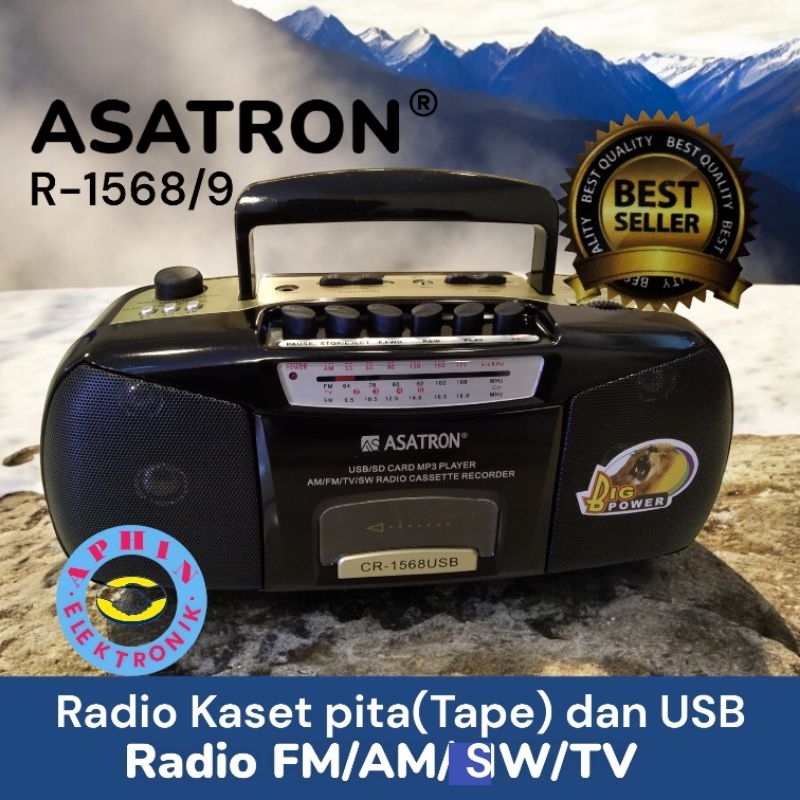 Jual Radio Kaset pita lama Radio FM AM SW Radio ASATRON R 1568/9 Radio ...
