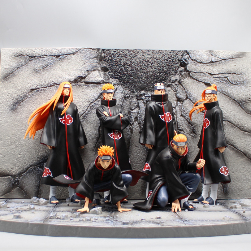 Jual 【Foto Asli 】Statue Naruto Shippuden Akatsuki Pain Six Karakter Set ...