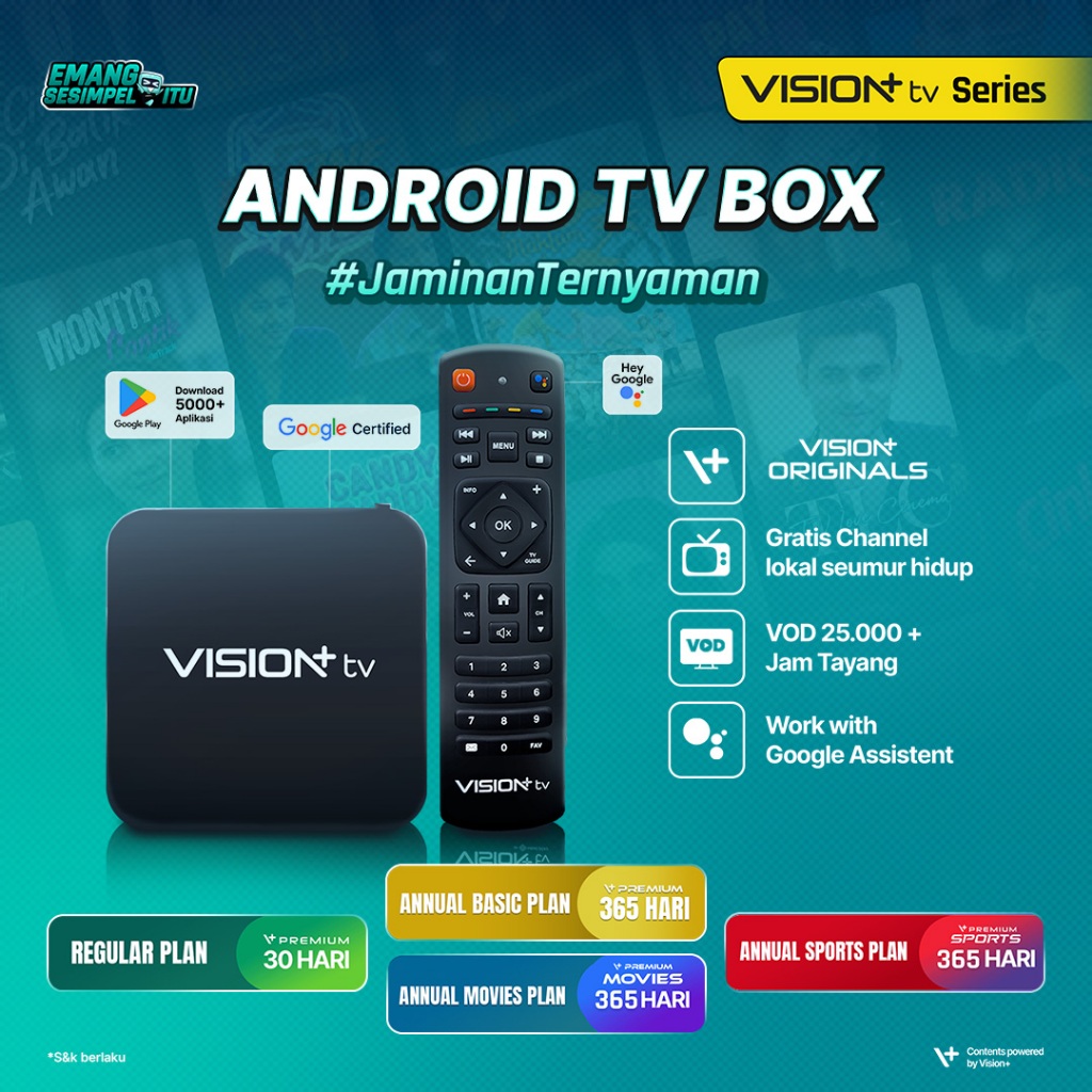 Jual Android TV Box Vision+ TV Series | Shopee Indonesia