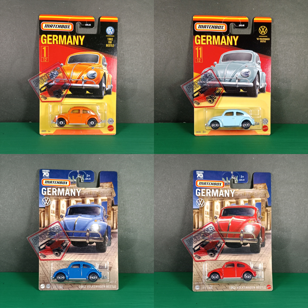Jual Matchbox Germany 1962 Volkswagen Beetle (PAKET isi 4) | Shopee ...