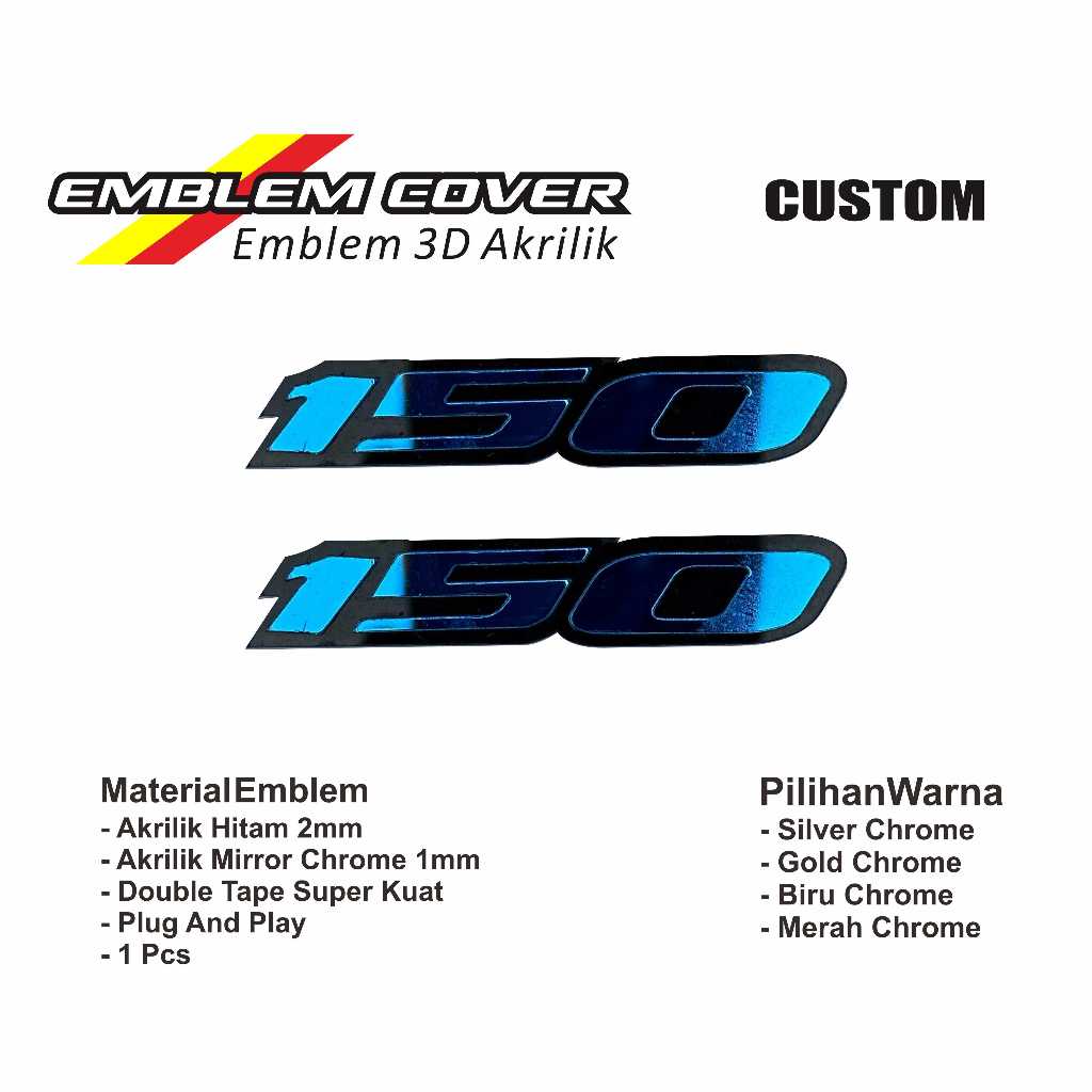 Jual EMBLEM angka CC MOTOR 1 PCS STIKER 110/110I/125/125i/155/155i/160/ ...