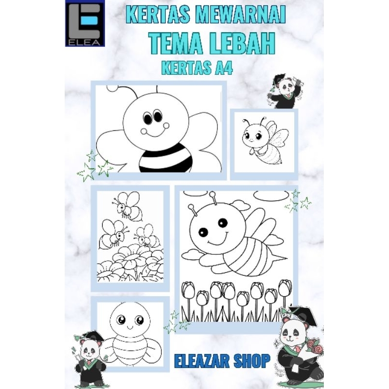 Jual Kertas Mewarnai Tema Lebah | Shopee Indonesia