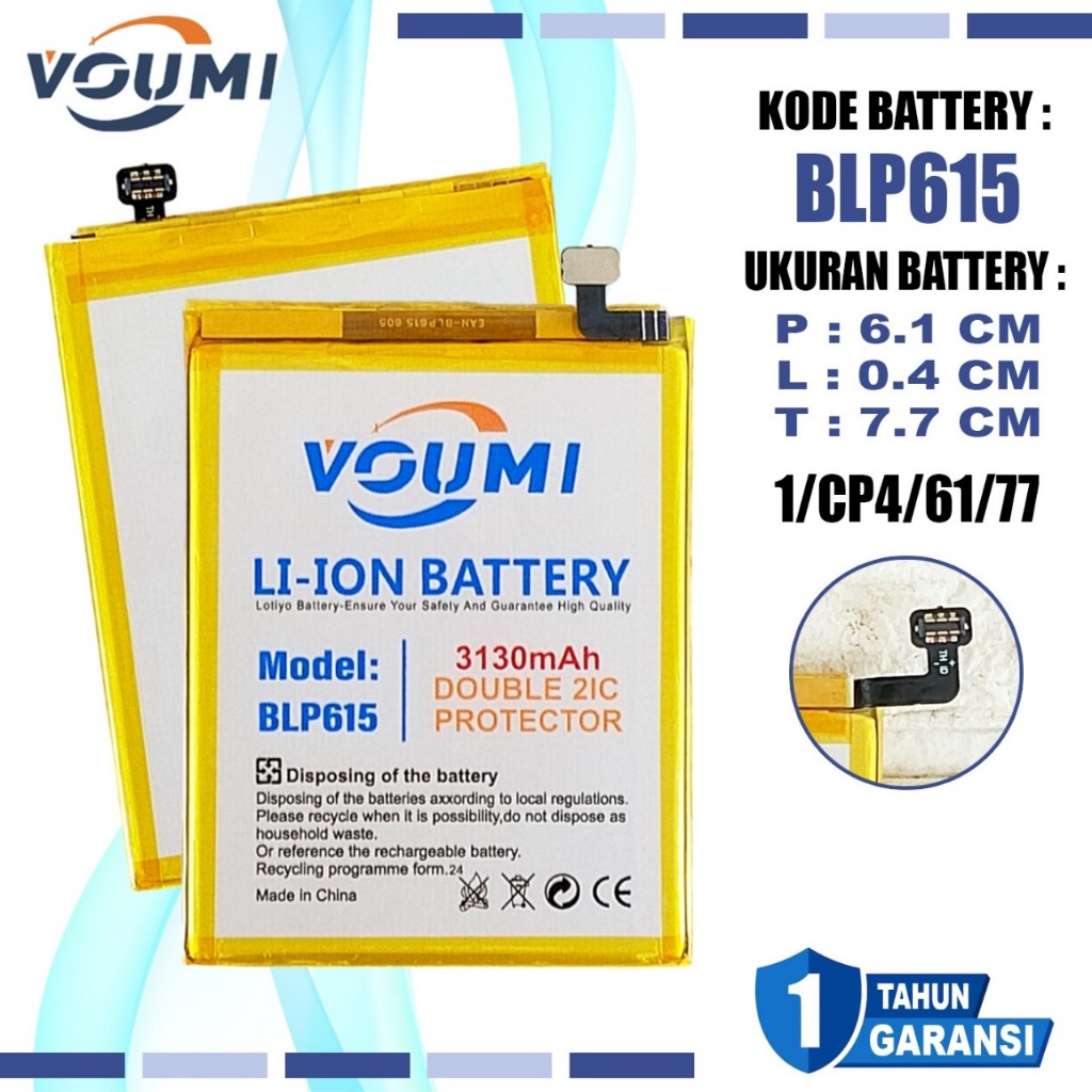 Jual VOUMI Baterai BLP615 BLP-615 Battery Double IC Power high Capacity ...